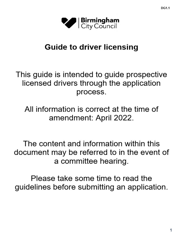 Birmingham Private Hire Licensing Guide | PDF | Driver's License | Multiple Choice