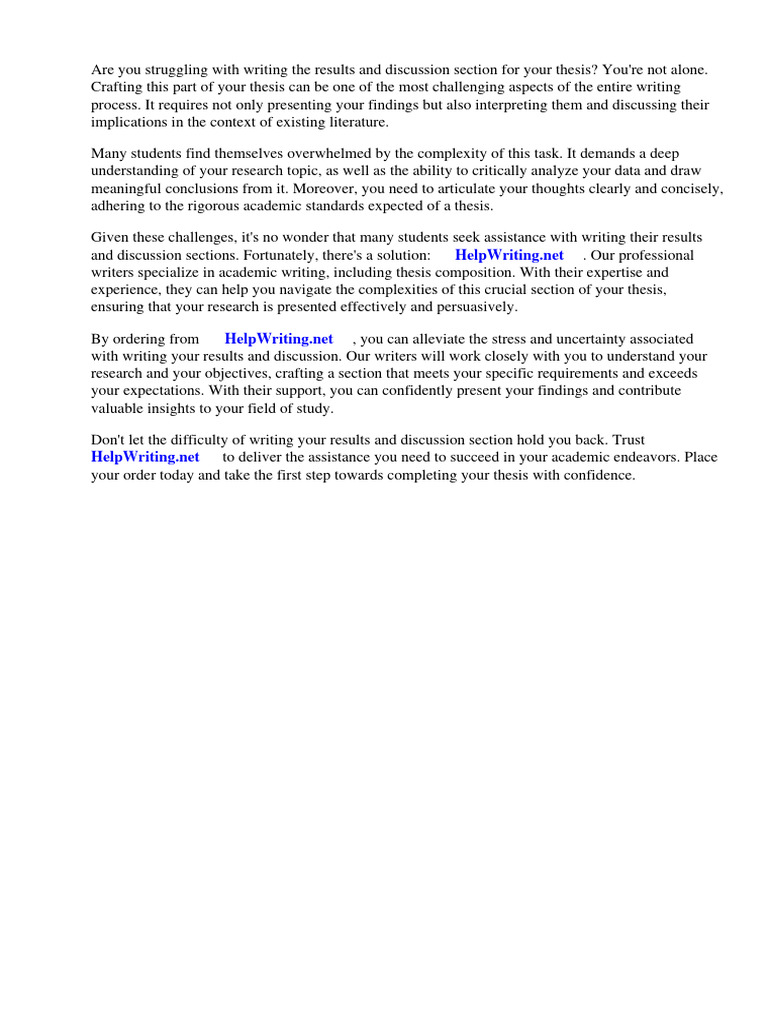 Writing Results and Discussion For Thesis | PDF | Methodology ...