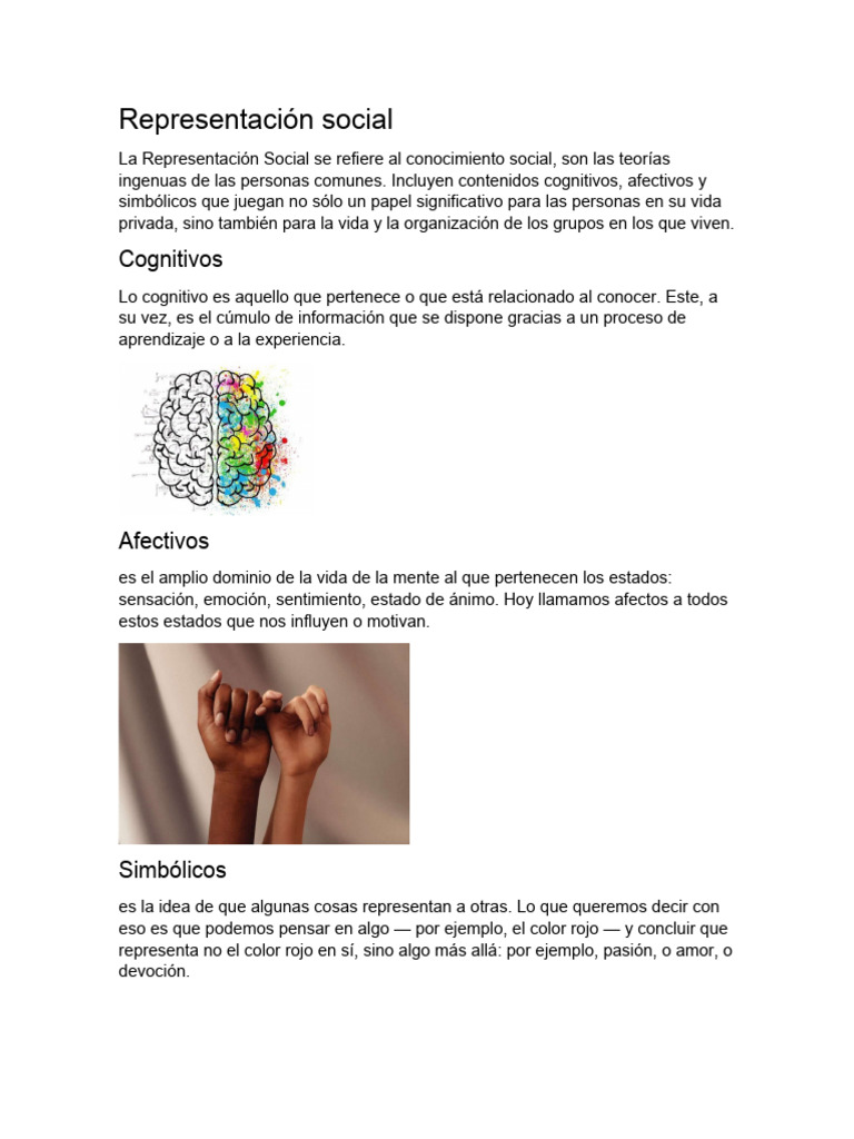 Representación Social A, B, C | PDF | Pensamiento | Concepto