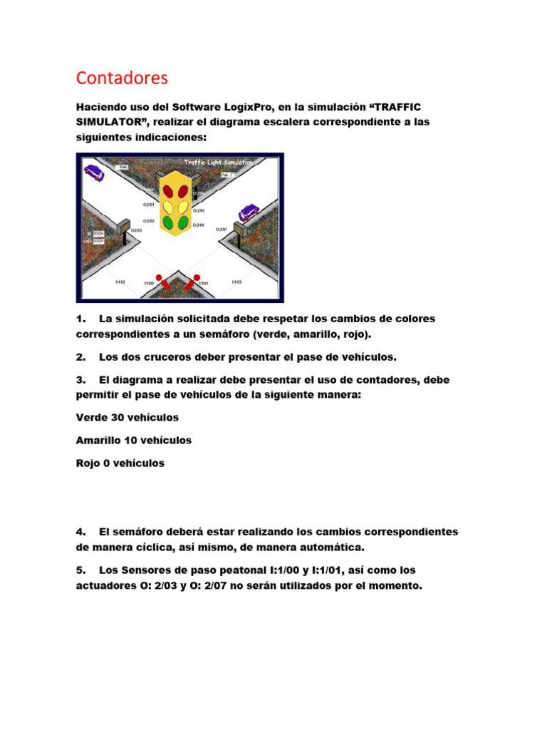 Simulación PLC con LogixPro | PDF | Semáforo