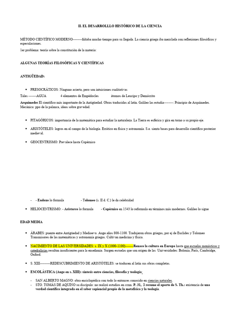 ESQUEMA 2 Historia de La Ciencia | PDF | Positivismo | Science