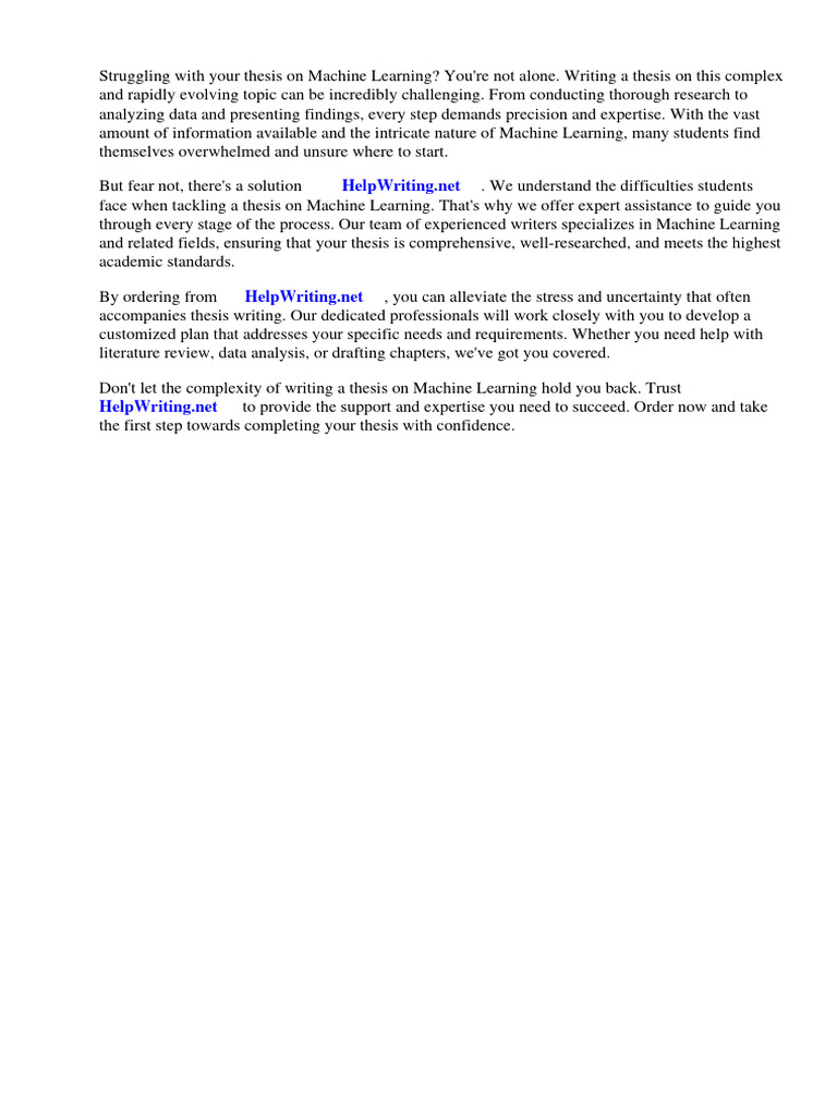 Thesis Machine Learning | PDF | Machine Learning | Deep Learning Thesis Machine Learning | PDF | Machine Learning | Deep Learning