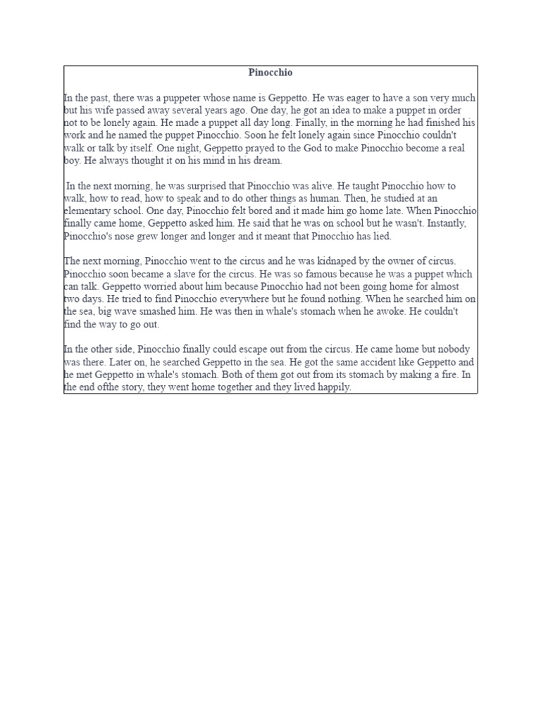 Pinocchio | PDF | Pinocchio