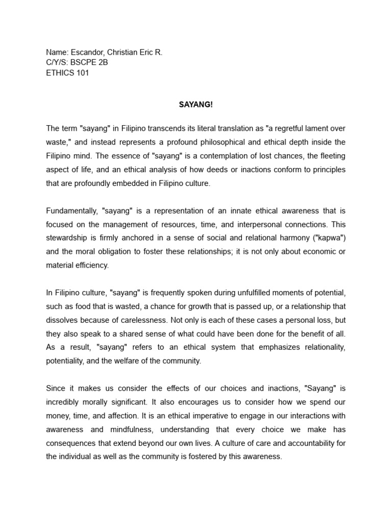 Reflection Paper 1 | PDF | Community | Philippines