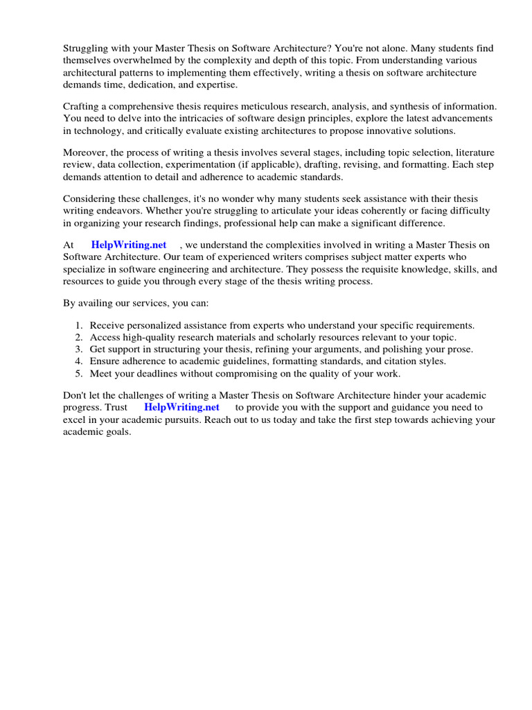 Master Thesis Software Architecture Pdf Thesis Expert 7360