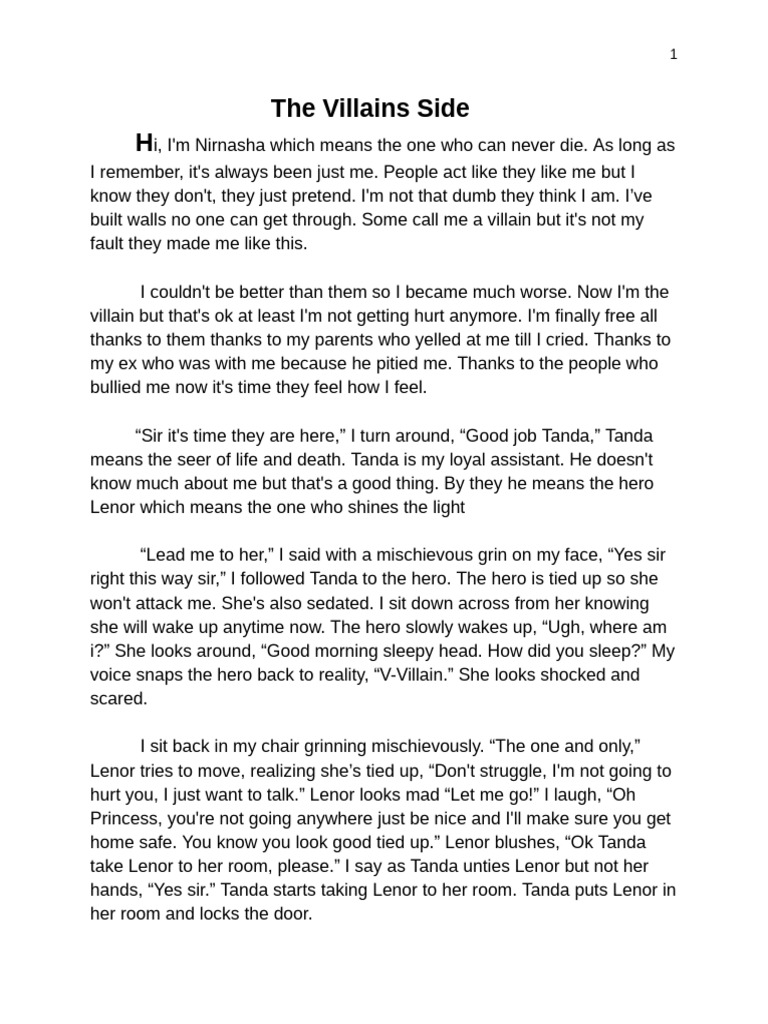 The Villains Side | PDF