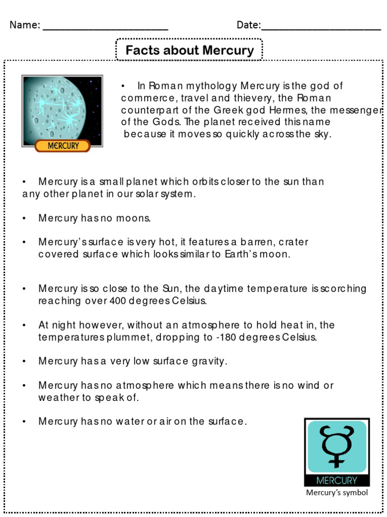 Mercury Reading | PDF | Social Science | Science & Mathematics