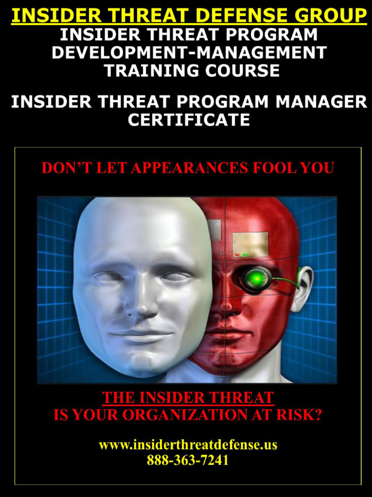 Insider Threat Program Development Management Training Course Brochure ...