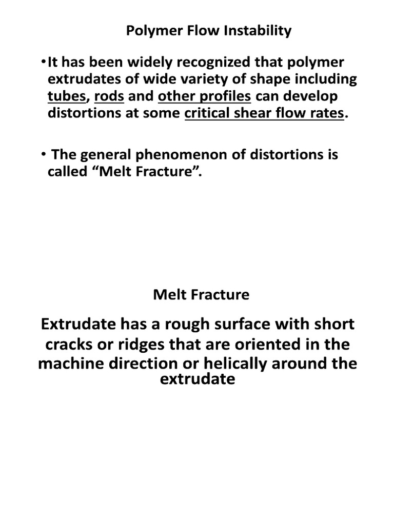 Note 5 - Polymer Flow Instability | PDF