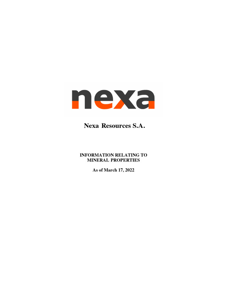 Nexa Mining Report 03172022 | Download Free PDF | Natural Materials | Minerals
