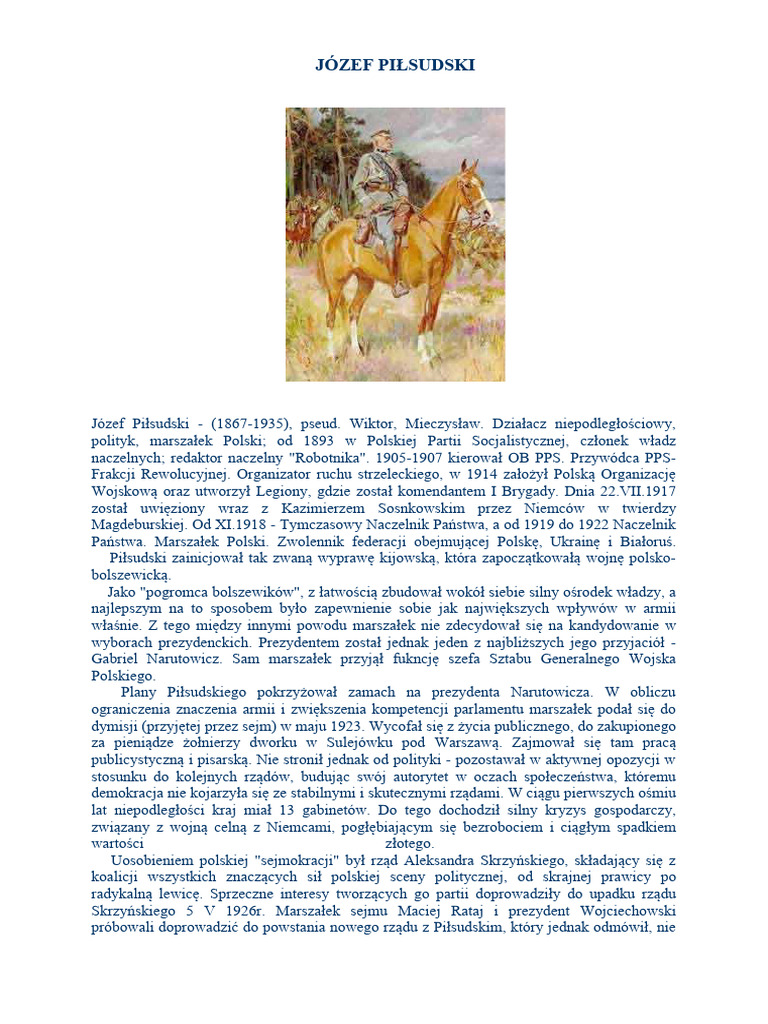Jozef Pilsudski | PDF