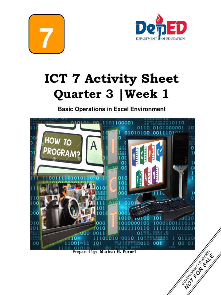 ICT 7 Activity Sheet: Quarter 3 - Week 1 | PDF | Microsoft Excel ...