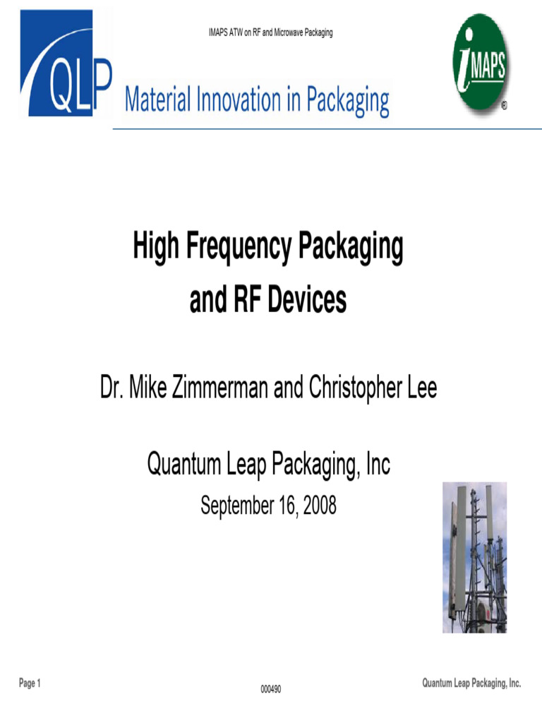 High Frequency Packaging and RFdevices | PDF | Thermal Expansion ...
