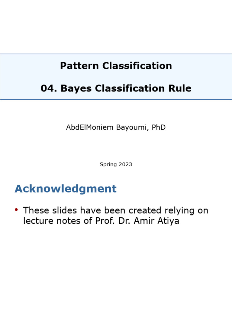 04 Bayes Classification Rule | PDF | Covariance Matrix | Normal ...