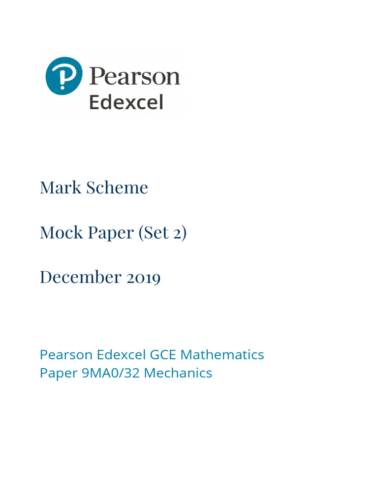 Mock Paper Set 2 Markscheme 1 | PDF | Physical Sciences | Mathematics