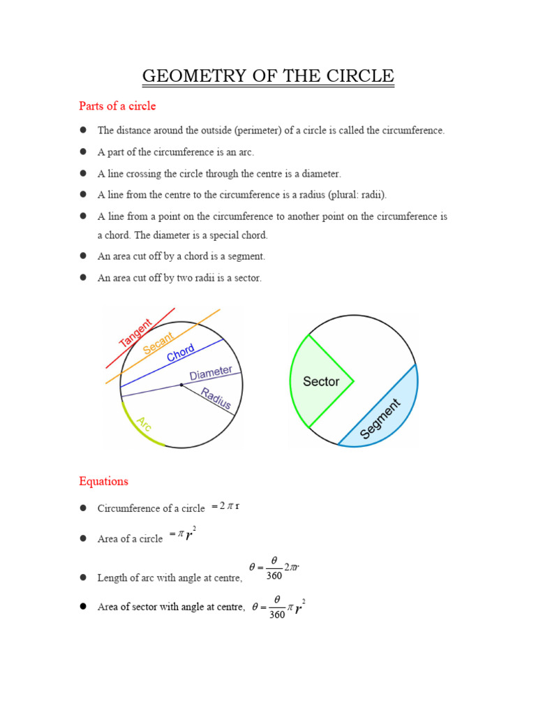 Geometry of The Circle | PDF