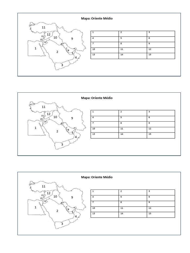 Atividade Oriente Médio | PDF
