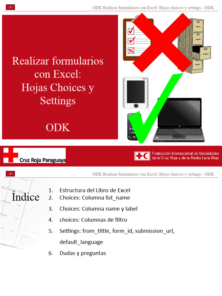 ODK Realizar Formularios Con Excel - Choices y Settings | PDF | Microsoft Excel | Ingeniería de ...