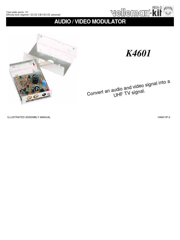 Video & Audio Modulator | PDF | Printed Circuit Board | Electrical ...
