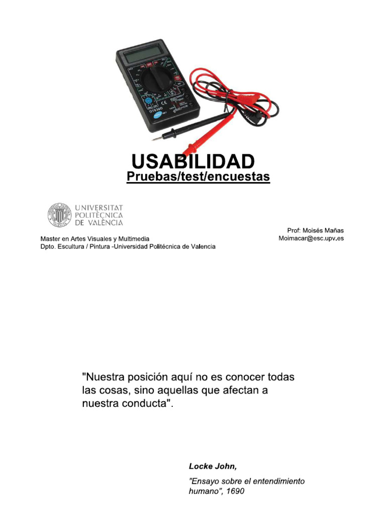 Pruebas de Usabilidad | PDF