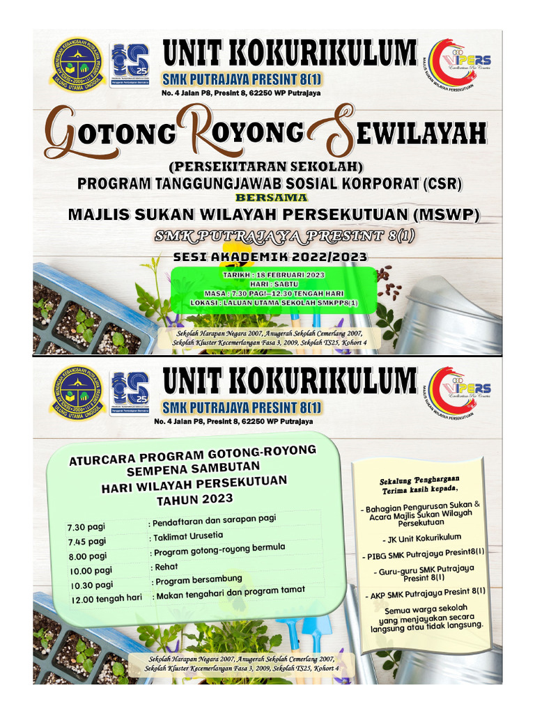 Contoh Brosur Program Gotong Royong | PDF