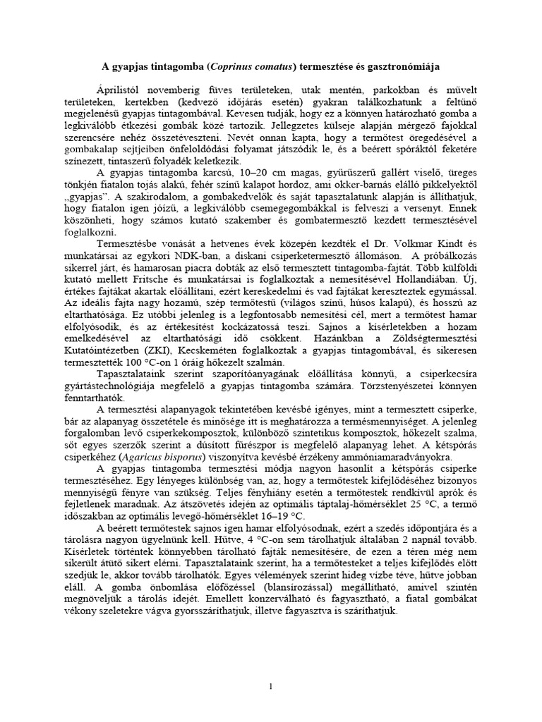 Gyapjas Tintagomba | PDF