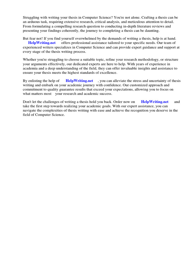 Thesis Sample Topics Computer Science | PDF | Thesis | Science