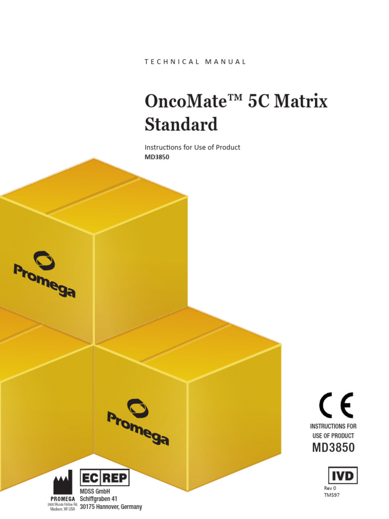 OncoMate 5C Matrix Standard Technical Manual | PDF | Capillary ...