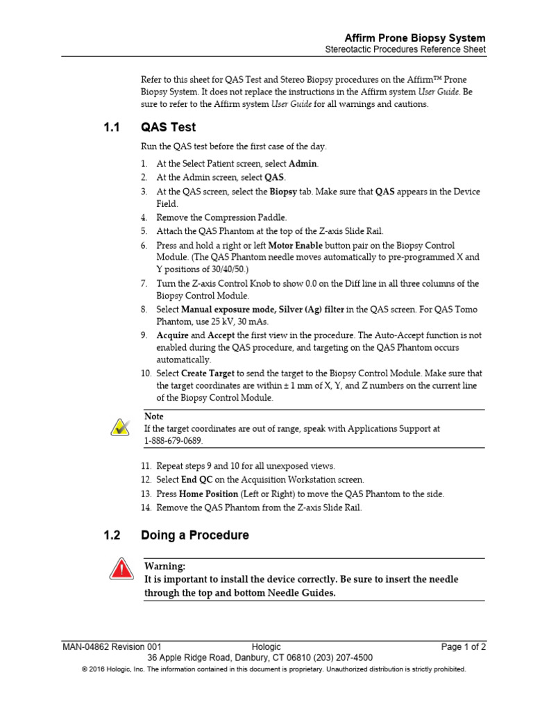 Affirm Prone v1.0 Stereotactic Ref. Sheet (MAN-04862) English Rev - 001 ...