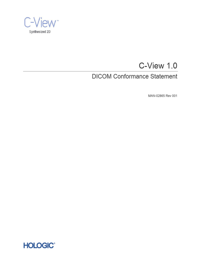 C-View 1.0 DICOM Conformance Guide | PDF | Computing | Computer Engineering