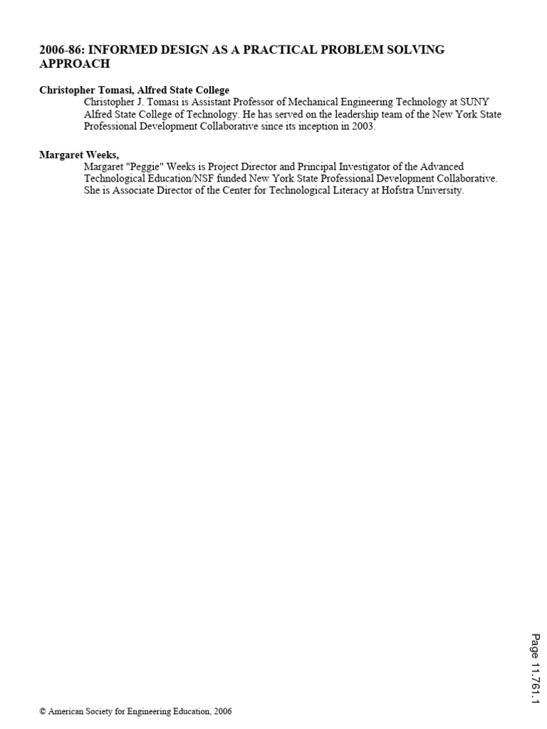 Informed Design As A Practical Problem Solving Approach | PDF | Design | Engineering