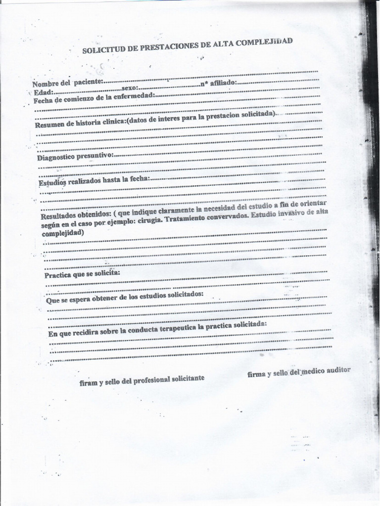 Planilla Alta Complejidad | PDF