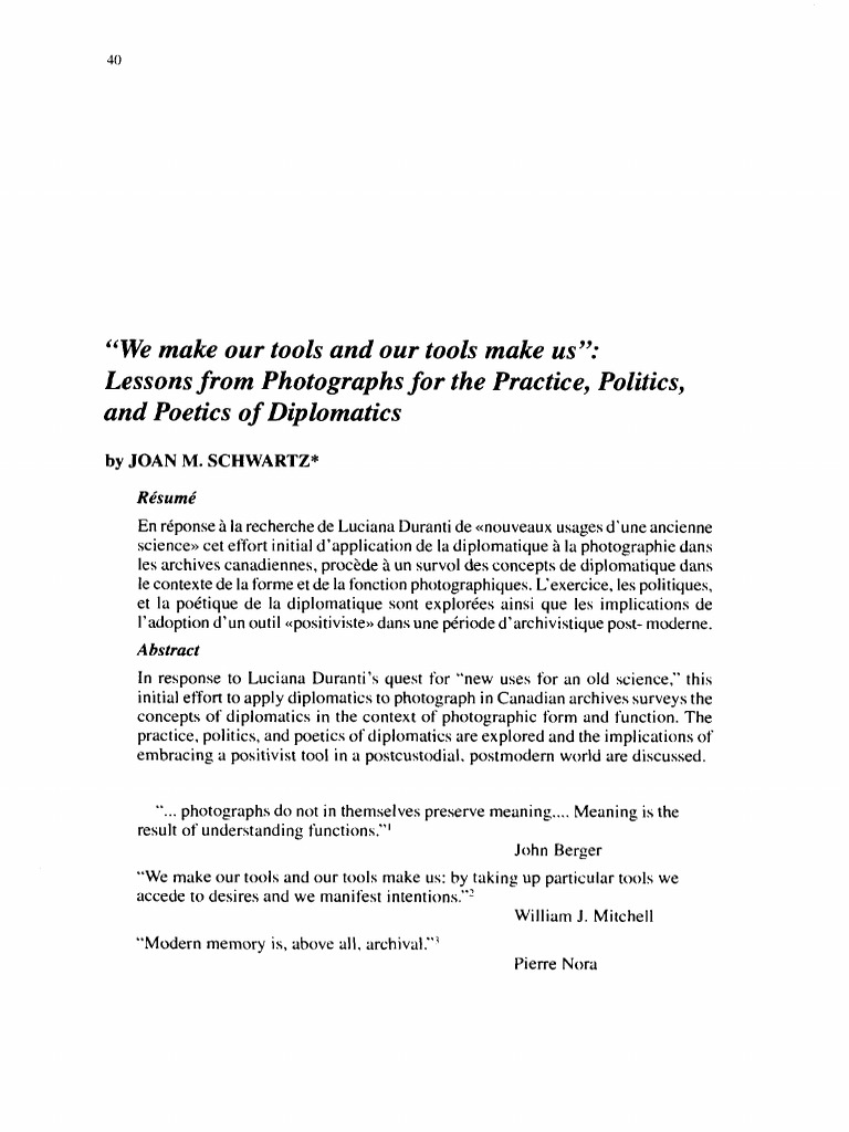 Schwartz. We Make Our Tools and Our Tools Make Us | PDF | Information ...