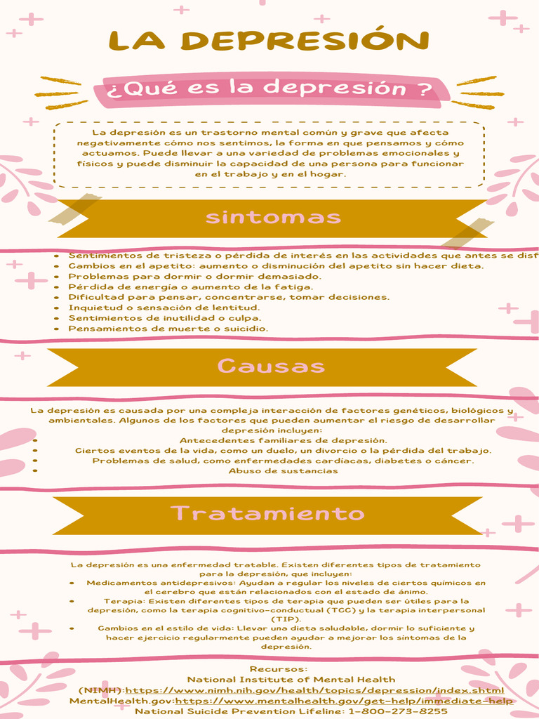 Depresión: Síntomas, Causas y Tratamientos | PDF | Trastorno depresivo ...