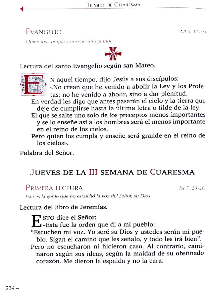 Lecturas Jueves III de Cuaresma | PDF | Creencia religiosa y doctrina