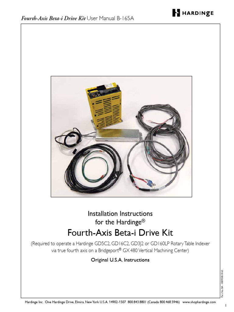 Rotary 4th Axis Beta I Drive Installation For Bridgeport GX480 | PDF ...