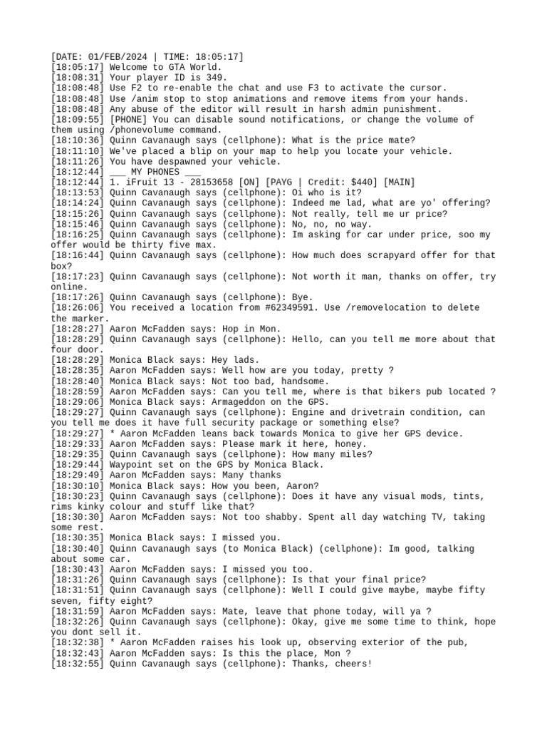 Chatlog1 - Aaron McFadden | PDF