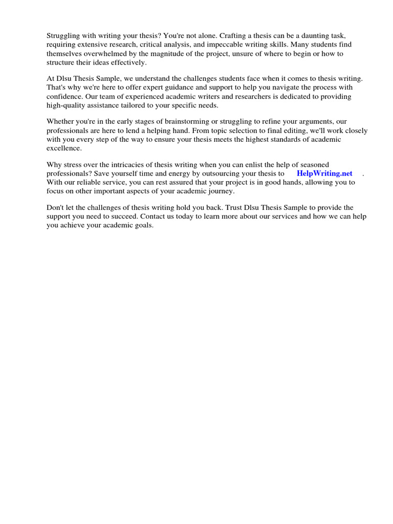 Dlsu Thesis Sample | PDF | Thesis