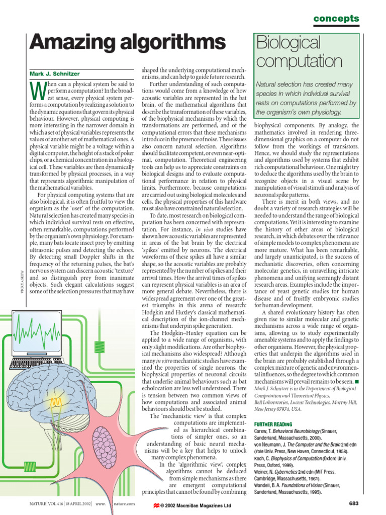 Amazing Algorithms | PDF | Brain | Computing