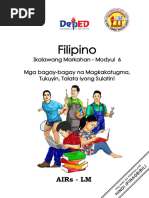 Fil1 - Q2 - Mod3 - Alpabetong Filipino Tunog, Letra, at Pagkakasulat | PDF