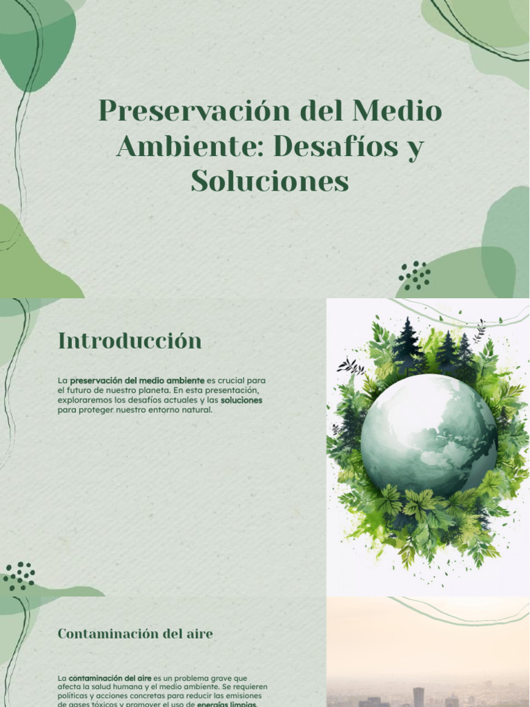 Wepik Preservacion Del Medio Ambiente Desafios y Soluciones ...