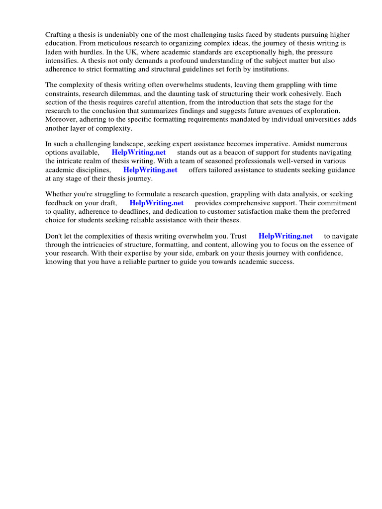 Thesis Structure Uk | PDF | Thesis