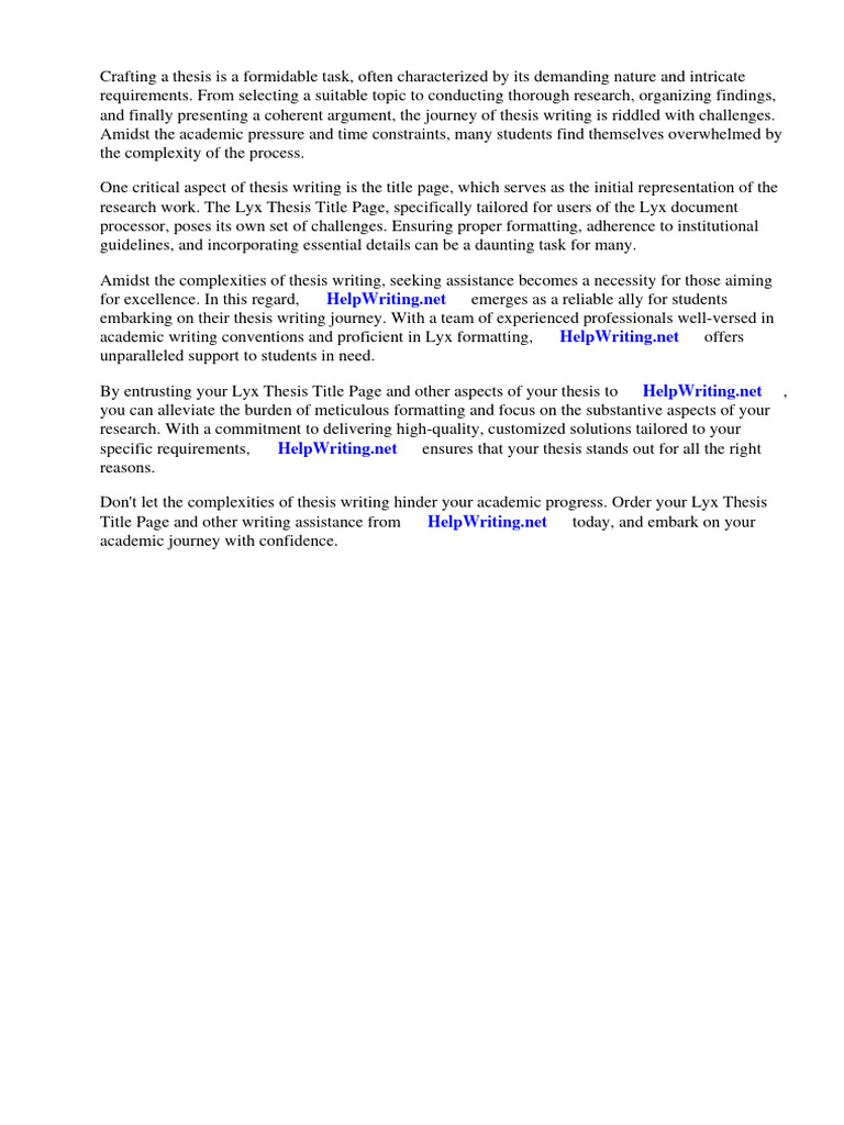 Lyx Thesis Title Page | Download Free PDF | Thesis | Te X