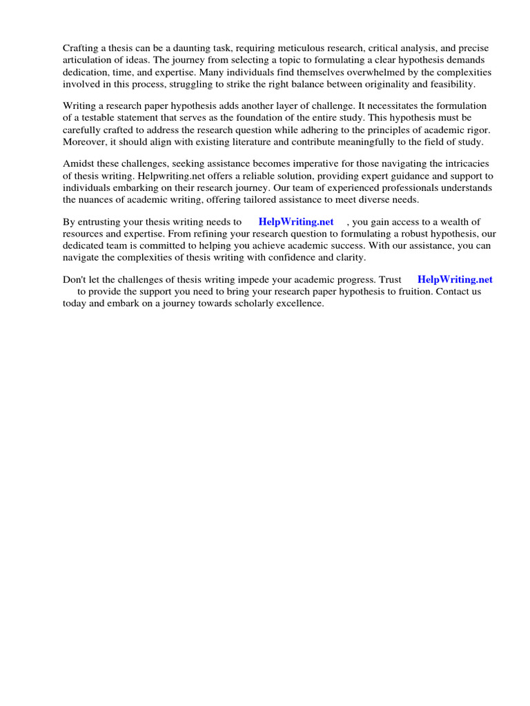 Thesis Writing Support for Students | PDF | Hypothesis | Scientific Method