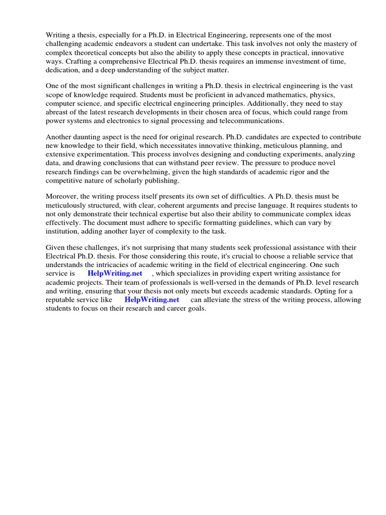 Electrical PHD Thesis PDF | PDF | Thesis | Engineering