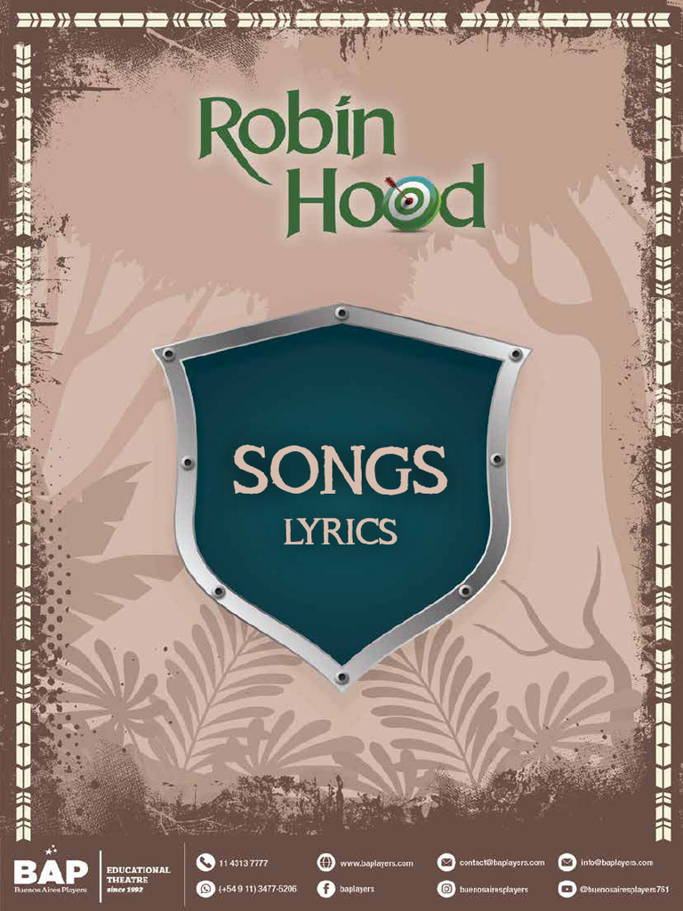 Robin Hood Lyrics Pdf