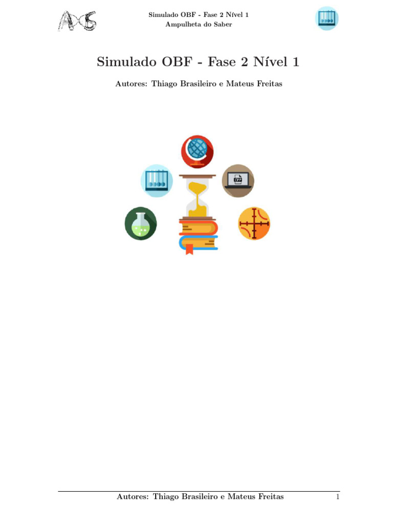 Simulado OBF 2 Fase N1 Compressed-1 | PDF | Massa | Atrito