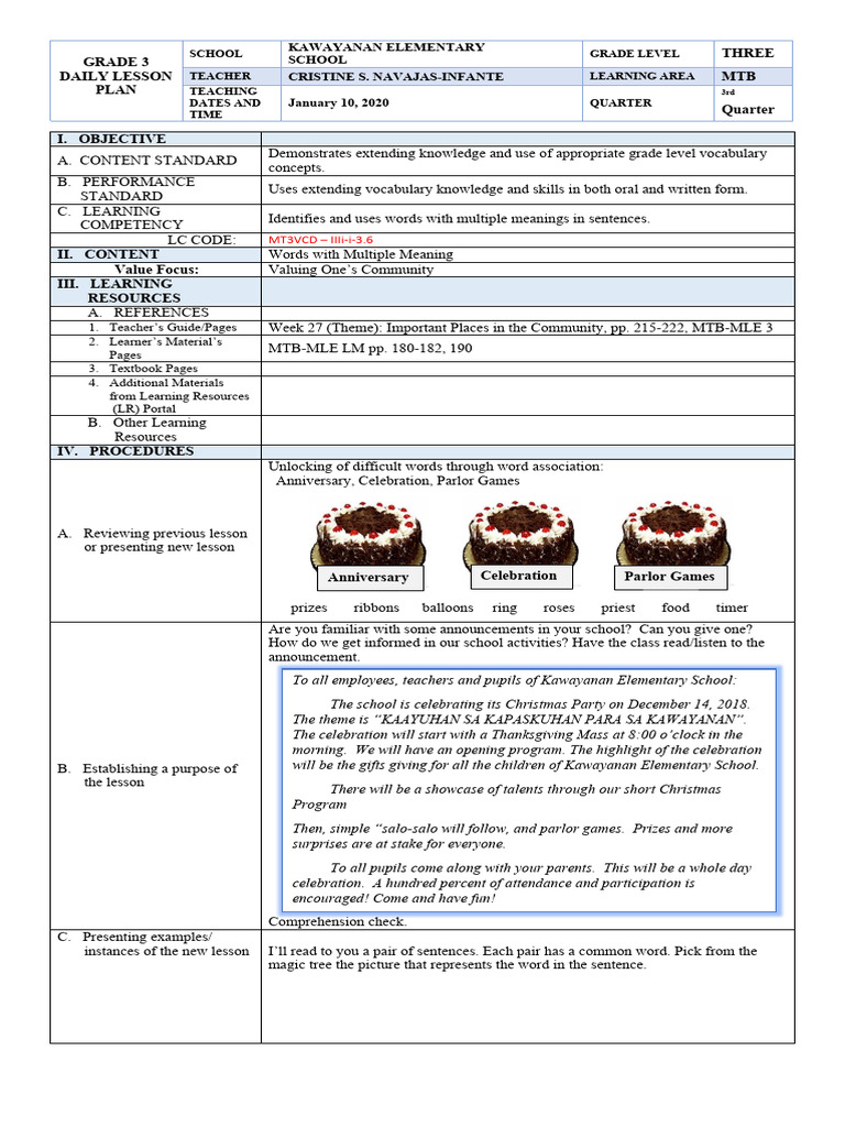 3rd MTB | PDF | Learning | Teachers
