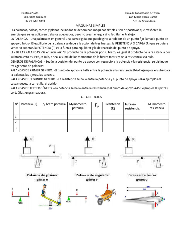 MÁQUINAS SIMPLES | PDF