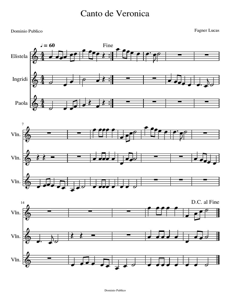Canto de Verônica-Partitura e Partes | PDF